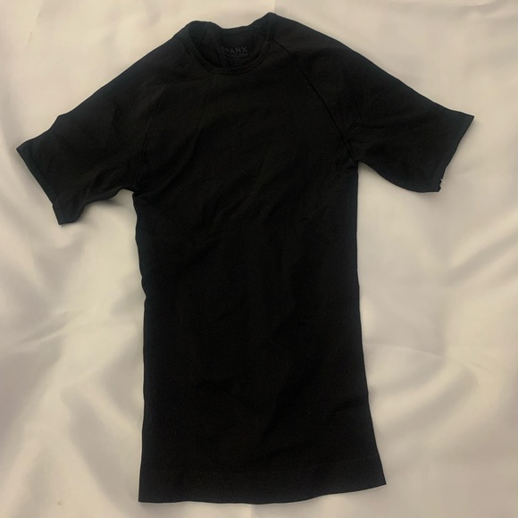 SPANX | Tops | Spanx Black Cotton Compression Undershirt Stretch Crew ...